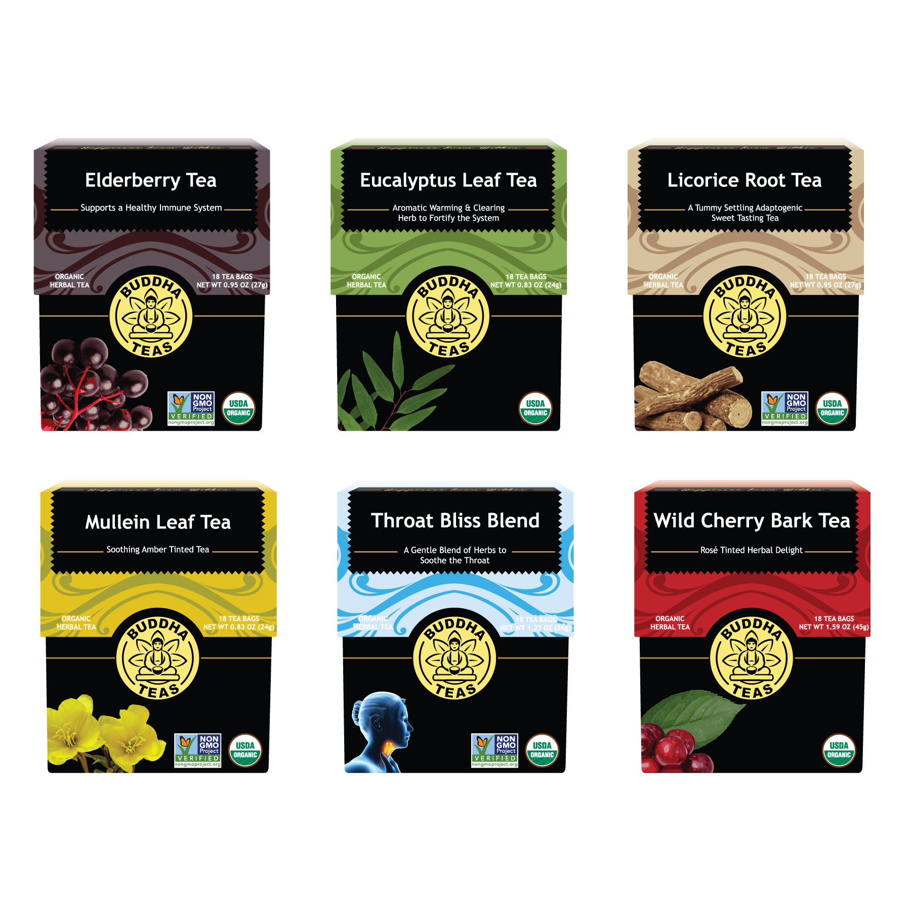 Buy Respiratory & Throat Six Pack: Organic & Plastic-Free Tea Bags ...