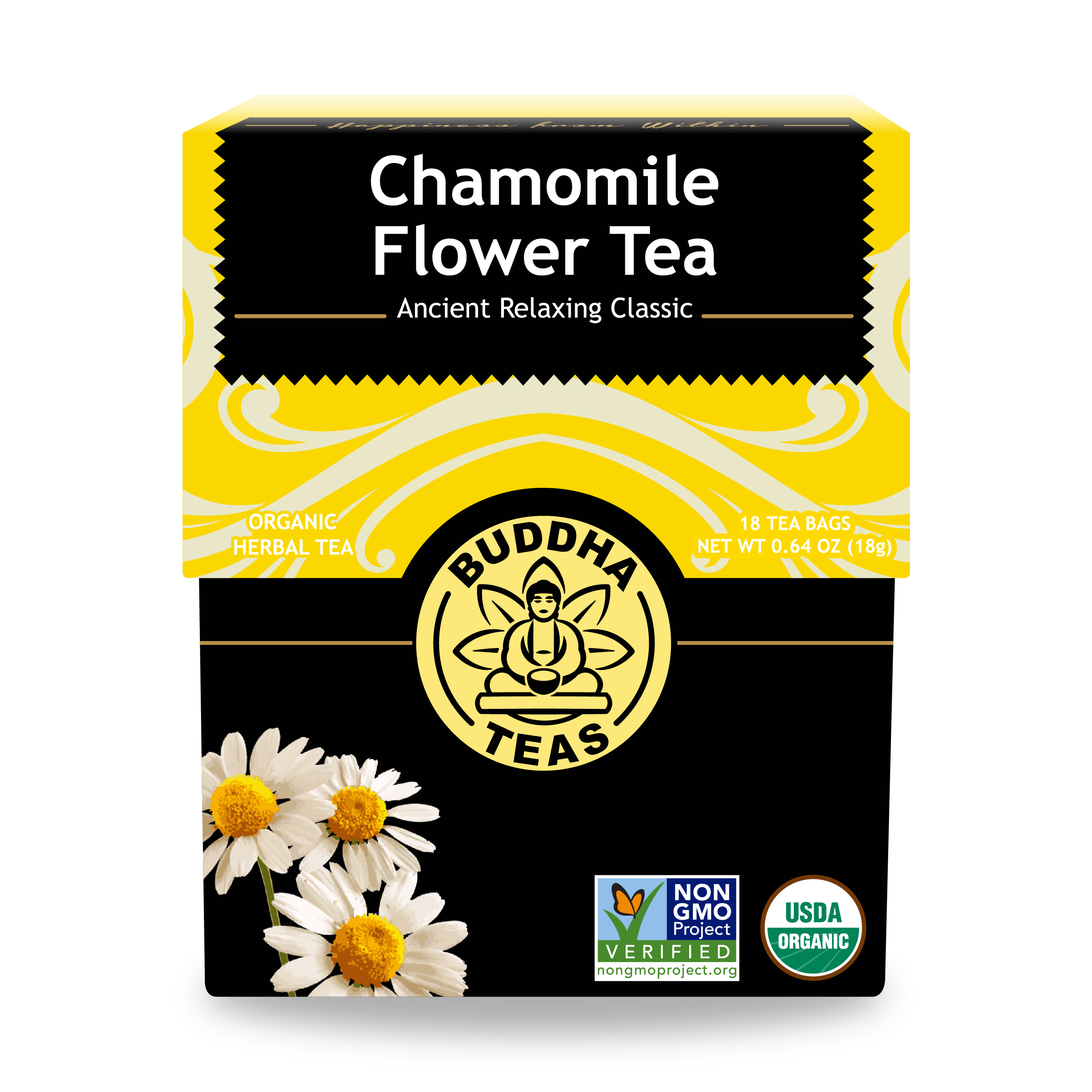Buy Chamomile Flower Tea: Organic & Plastic-Free Tea Bags | Buddha Teas